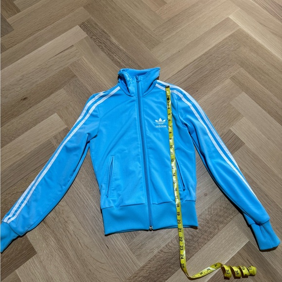 adidas | Jackets & Coats | Adidas Light Blue Track Jacket With White ...